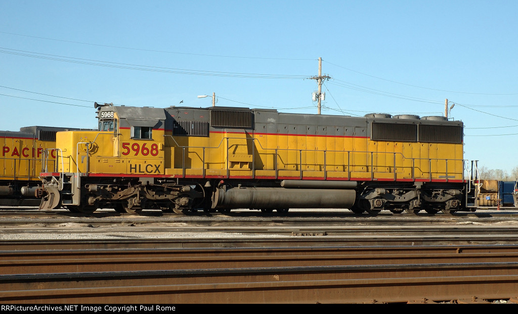 HLCX 5968, EMD SD60, ex CNW 8053 at UP Neff Yard